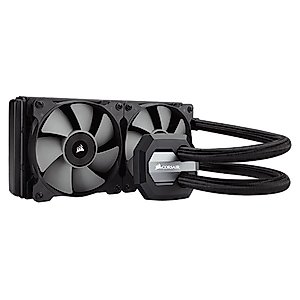 CORSAIR Hydro Series H100i v2 AIO Liquid CPU Cooler, 240mm Radiator, Dual 120mm PWM Fans, Advanced RGB Lighting and Fan Software Control