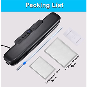 ADPTOYU Food Saver Vacuum Sealer Machine, Automatic LED Indicator Vacuum Sealer Machine with 10Pcs Vacuum Sealer Bags Starter Kit