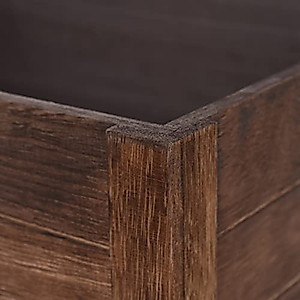 SENRYEE Farmhouse Antique Black Wooden Crate for storage,Rustic Decorative Boxes,Set Of 3 Extra Large Nesting Wooden Storage Crates For display ,Handmade Natural Solid Wood Box, Wooden Storage Boxes For Milk,Toys,Towel,Wine,etc. 15 x 11 x 7inches (Rustic