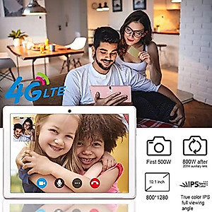 AOYODKG Android 10.0 Tablet 10 Inch, 4GB RAM + 64GB ROM + 128GB Expand, Quad-Core 1.8Ghz Processor, 13MP Dual Camera, OTG, 2 in 1 Tablet with 4G LTE & 2.4G WiFi Tablet PC - AYO A22