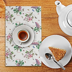 Pimpernel Botanic Garden Collection Tea Towel | Quick Drying Cotton Dish Towel | Multi-Purpose Absorbent Kitchen Towel with Floral Design | Measures 18” x 29”