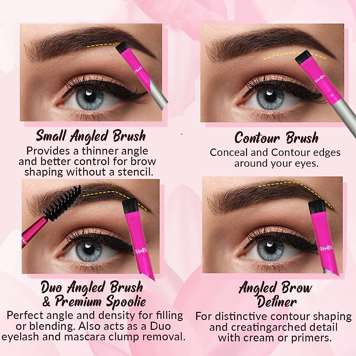 Flat Concealer Brow Makeup Brush - Liquid Foundation Kabuki Makeup Brushes Best For Concealers Blush Mask Contour Powder Mineral Products Dense Blending Applicator