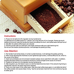 Manual Coffee Grinder Household Hand Crank Grinding Machine for Coffee Bean Hand Grinder Retro Manual Grinders