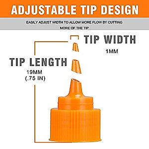 HAOHAN Squeeze Writer Bottles Set-12 Squeeze Cookie Icing Bottles, 1 Cleaning Brush, 1 Funnel, Applicator Bottles-4 of Each (1 Oz, 2 Oz, 4 Oz) for Cookie Decorating, Food Coloring