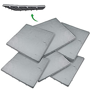 Garden Stepping Stones Outdoor Walkway,6 Pack Lightweight (230g) 11.7" Large Stepping Stones for Garden Walkway,Plastic Stepping Stones Use As Walkway Stepping Stones,Pathway Stepping Stones