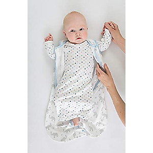 SwaddleDesigns Cotton Flannel Sleeping Sack, Sleeveless Wearable Blanket with 2-Way Zipper, Made in USA, Elephant and Yellow Chickies, 12-18 Months