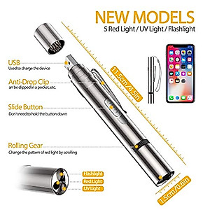 Laser Pointer Cat Toys for Indoor Cats, Interactive Cat Toy, Red Light Lazer Pointer, Multi-Mode USB Rechargeable Pet Dogs Kitten Toy, Long Range Teaching/Presentation Pen