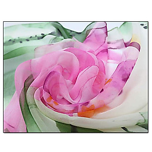 Acotavie Scarfs for Women Lightweight Print Floral Pattern Scarf Fashion Scarves Sunscreen Wraps Shawls (Lotus&Green)