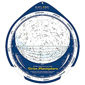 Tirion Double-Sided Multi-Latitude Planisphere Night Sky Star Map Guide for Astronomy