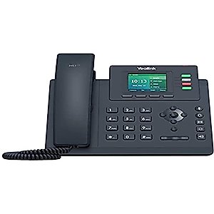 Yealink T33G IP Phone, 4 VoIP Accounts. 2.4-Inch Color Display. Dual-Port Gigabit Ethernet, 802.3af PoE, Power Adapter Not Included (SIP-T33G)