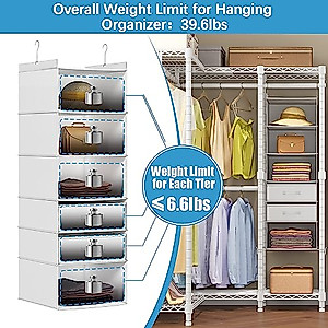 VIPEK L6E Garment Rack for Hanging Clothes Heavy Duty Clothes Rack with Shelves, L Shaped Clothing Rack Portable Corner Closet Metal Freestanding Wardrobe with Drawers, Max Load 715 LBS, White