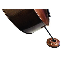 MI&VI Cello and Double Bass Round Endpin Stop - Perfect Anti-Slip Rest, Sound Stopper, Holder Pin, Real Wood