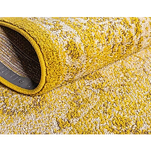 Unique Loom Penrose Collection Area Rug - Blake (8' x 10' Rectangle, Yellow/ Beige)