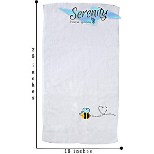 Decorative Kitchen and Bath Hand Towel | Spring Bees Yellow and Black | Fall Summer Garden Themed | Home Decor Decorations | House Gift Present