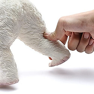 RECUR Gorilla King Kong Toys 11.8" [Largest Size] Albino Gorilla Toys Action Figure Rampage Gorilla Animal Figurine Hand-Painted Wild Ape Figure Gift for Collectors Girls Boys Age 3+