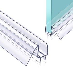 Shower Door Bottom Seal POZIA-36 Long,1/4"(6mm) Thick Frameless Glass Shower Door Seal Strip Clear Polycarbonate Durable Stop Shower Leaks and Create a Water Barrier Ultra Clear