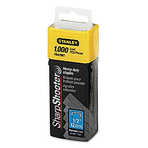 Stanley Tra708t Sharpshooter Heavy-Duty Tacker Staples, 1/2-Inch Leg Length, 1000/Box