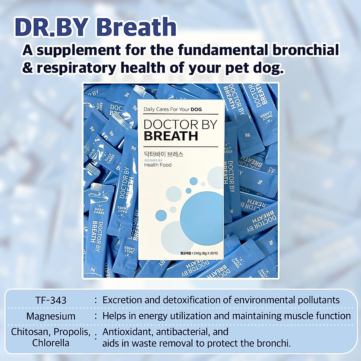 DoctorBy Breath Bronchial Supplements for Dogs for Dry, Wet & Barkly Pet Cough