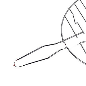 TAMYID Charcoal Grills, Fish Grilling Basket Circular Barbecue Net Metal Handle Barbecue Grill Mesh Rack Portable Barbecue Outdoor Tool Accessories