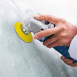 3 Inch (75mm) Hook and Loop Sanding Pad for Sanding Discs with 1/4 inches Shank Drill Attachment and Soft Foam Layer Buffering Pad, 5 Packs