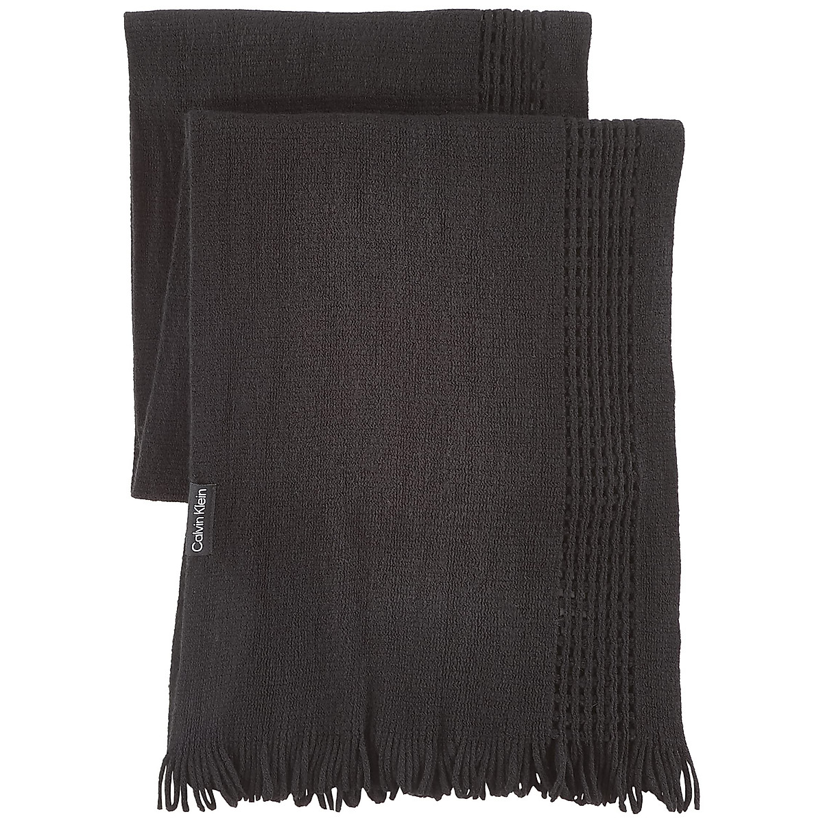 Calvin Klein womens Accessories Scarf,Black,ONE SIZE