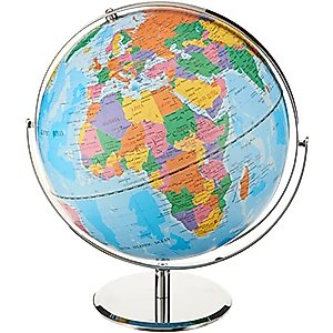 Advantus 12 Inch Desktop World Globe with Blue Oceans (30502),13 W x 12 D x 15 H in