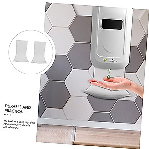 HEALLILY 2pcs Soap Dispenser Tray Stand Soap Dispenser Catch Trays Soap Dispenser Drip Tray Laundry Drip Tray Drip Pan for Washing Machine Soap Drip Catcher White Handle Abs Soap Box