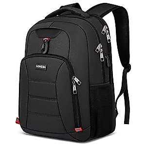 Laptop Backpack 15.6 Inch School Backpack for Teen Boys, Travel Backpack Large Water Resistant College Backpack Bookbag for Men Women with USB Charging Port, Black