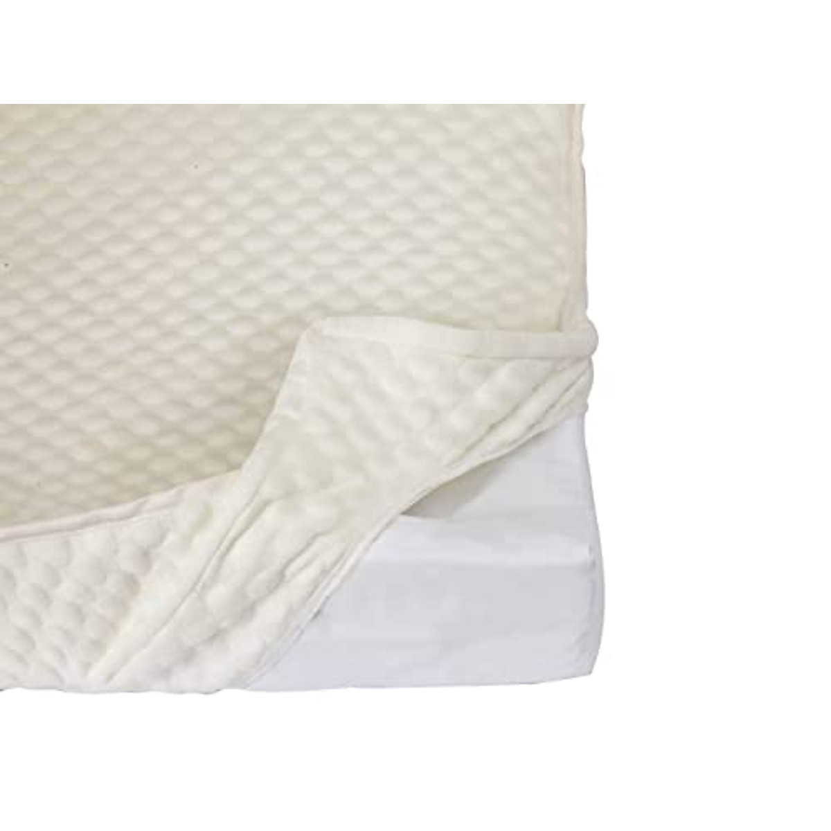 Pottery Barn Kids Changing Pad, 100% Organic Cotton Waterproof Contour Diaper Changing Pad for Dresser Top, Baby Changing Pad Cover (Platinum Grey)