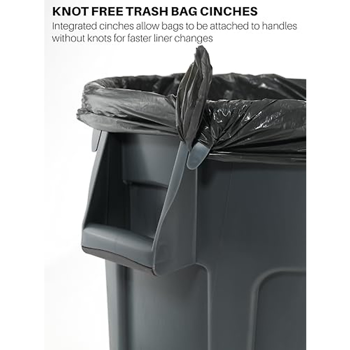 Rubbermaid Commercial Products BRUTE Heavy-Duty Round Trash/Garbage Can, 10-Gallon, Blue, Waste Container Home/Garage/Mall/Office/Stadium/Bathroom, Plastic material