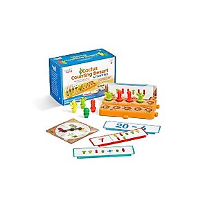 hand2mind Cactus Counting Desert Math Activity Set, Ten Frame Math Manipulatives, Color Counters for Kids Math, Montessori Math Materials, Math Games for Kindergarten, Addition and Subtraction Games