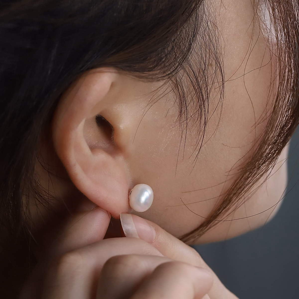 Lancharmed Sterling Silver Pearl Stud Earrings for Women AAA White Pearl Studs Hypoallergenic Pearls Studs Set(6/7/9 mm)