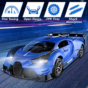 Cusocue Remote Control Car,1:43 Scale RC Cars Toy Off Road Mini Yellow Racing Truck Pickup Cool Toys for Kids 3 4 5 6 7 8 9 Year Old Boys and Girls