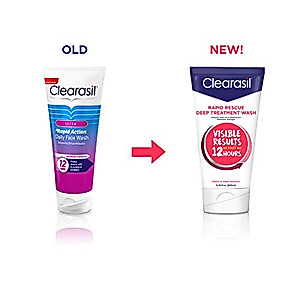 Clearasil Rapid Rescue Deep Treatment Wash, 6.78 Fl Oz (Packaging May Vary) (Pack of 4)