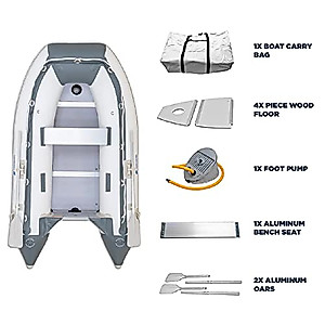 Newport 8ft 10in Dana Inflatable Sport Tender Dinghy Boat - 3 Person - 10 Horsepower - USCG Rated