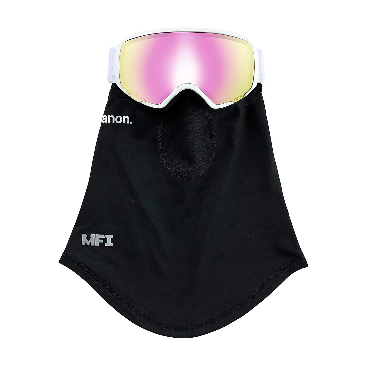 Anon WM1 Womens Goggles + Bonus Lens + MFI Face Mask, Frame: White, Lens: Perceive Cloudy Pink