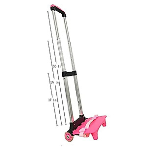 Backpack Hand Truck YUB Wheeled Cart Trolley Hand Aluminium Alloy Folding Trolley Cart for Schoolbag