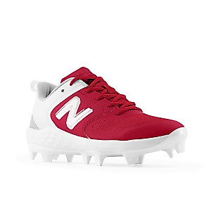 New Balance Women's Fresh Foam Velo V3 Molded Softball Shoe, Red/White, 7