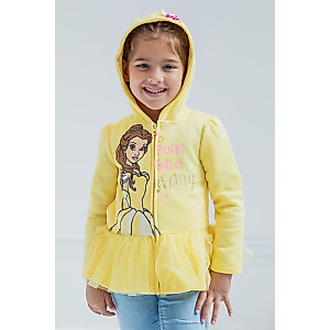 Disney Princess Belle Little Girls Zip Up Peplum Hoodie 6-6X
