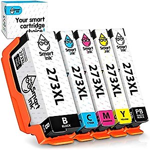 Smart Ink Remanufactured Ink Cartridge Replacement for Epson 273 XL 273XL 273 to use with XP 610 XP-600 XP-620 XP-810 XP-820 XP-800 Expression Premium (Black & C/M/Y/PBK, 5 Combo Pack)