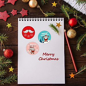 Partywind 2000 PCS Christmas Stickers, Christmas Holiday Labels Stickers for Cards/Envelopes, Christmas Ornaments Stickers with Santa Snowflake Snowman (4 Rolls)