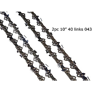 2PC 10-Inch Replacement Chain for Black & Decker LCS1020 20V Max Lithium Ion Chainsaw