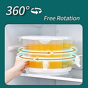 1.45 Gallons Beverage Dispenser with Spigot, Rotate 360° Removable Plastic Juice Dispenser, with Dust-Proof Lid & Large Capacity Removable Stand