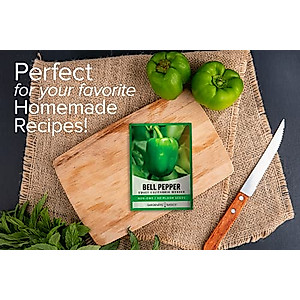 California Wonder Bell Seeds for Planting Garden Heirloom Non-GMO Seed Packet with Growing and Harvesting Peppers Instructions for Starting Indoors for Outdoor Vegetable Garden by Gardeners Basics