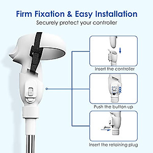 ZyberGears VR Golf Club for Oculus Quest 2 Accessories, Golf Club Handle Attachment Compatible with Meta Quest 2 Left and Right Controller