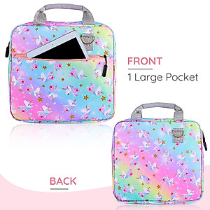 Zipper Binder with Shoulder Strap, 2 Inch 3 Ring Binder with Zipper, Binder Organizer for Middle School Case it Binder with Multiple Pockets, Handle and Shoulder Strap Included, 500 Sheet Capacity