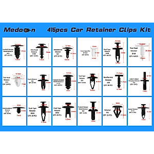 Car Retainer Clips Fasteners Cars Body Kits 32 Most Popular Sizes 715 PCS Car Door Panel Trim Clips Kit 1 Pcs Fastener Remover for Ford GM Toyota Honda Chrysler BMW Benz Nissan Subaru Audi Mazda