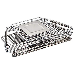 Quick Grill Medium: Original Folding Charcoal BBQ Grill Made from Stainless Steel/Carrying Bag for Backpacking Included /