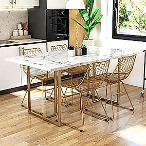 CosmoLiving by Cosmopolitan Astor Dining Table, 64 in x 36 in x 30 in, White