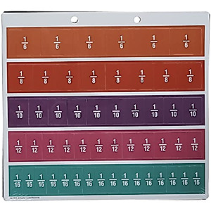 Teacher Created Resources Fraction Tiles Magnetic Accents (77245), Multi